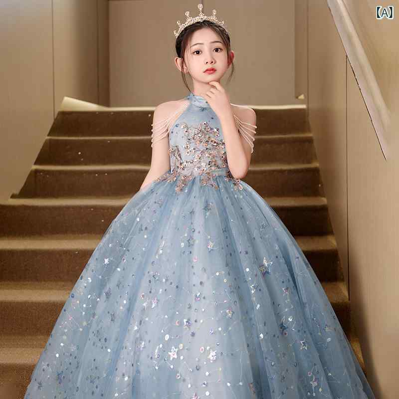 ・カテゴリ: 子供礼服・対象性別: 女・スタイル: プリンセス・生地加工: 酵素洗・主な素材: ポリエステル50%・裏地: ポリエステル40%・カラー展開: ブルー・サイズ展開: 100cm、110cm、120cm、130cm、140cm、...
