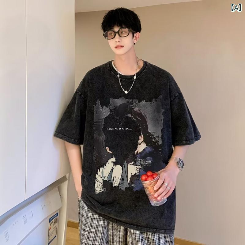 ・カテゴリ: Tシャツ・スタイル: カジュアル・主な素材: 綿96%以上・柄: 幾何柄・版型: ルーズ・ネックライン: クルーネック・袖丈: 半袖・袖型: スタンダード・厚み: 普通・機能: 通気性、吸湿速乾・性別: メンズ・対象年齢: 成...