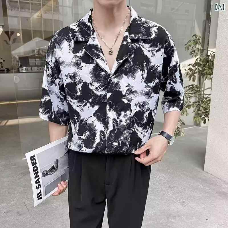 ・カテゴリ: シャツ・スタイル: ポップ・主な素材: ポリエステル81-90%・機能: 通気性、耐摩耗性、吸湿速乾・袖丈: 半袖・柄: フラワープリント・厚み: 薄手・フィット: ルーズ・ネックライン: 襟付き・: プルオーバー・適用シーン...