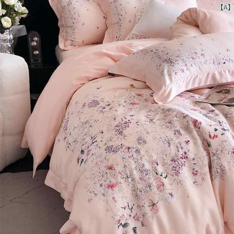 ・染色工程: 活性印染・織り工程: 起毛・柄: 植物、花・スタイル: フラットシーツタイプ・カラー展開: ピンク、ホワイト、グリーン、パープル・サイズ展開: 幅150cm-180cmベッド用（200*230cm布団向け）、幅180cm-20...