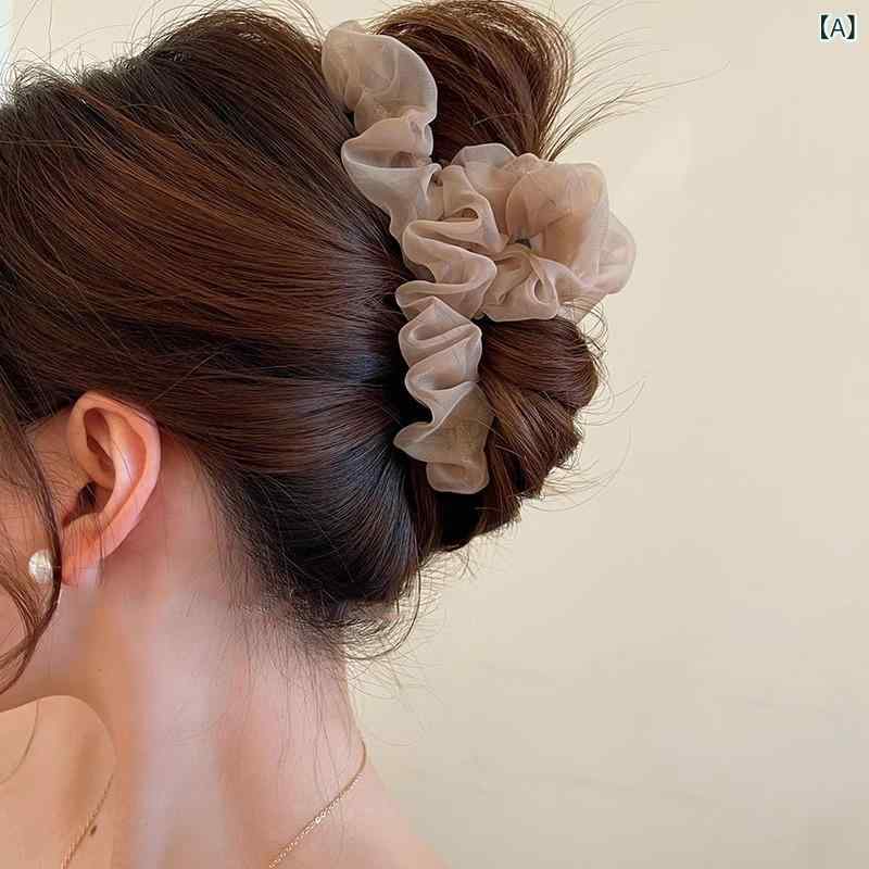 ・カテゴリ: ヘアアクセサリー・スタイル: シャーククリップ・主な素材: プラスチック、樹脂・加工方法: ・要素: 網目・テイスト: 韓国、スイート・カラー展開: ブラウン、ブラック、ピンク、ライトグレー、ホワイト・対象: 女性