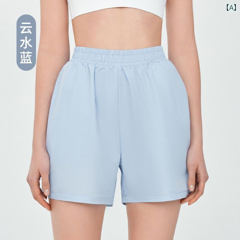 ・主な素材: ポリエステル・素材成分: ポリエステル88%、スパンデックス12%・カラー展開: 云水藍、贝栗粉、白、黒・丈: ショート・下装スタイル: フェイクツーピース・サイズ展開: S、M、L、XL・用途: フィットネス、ヨガ、レジャー...