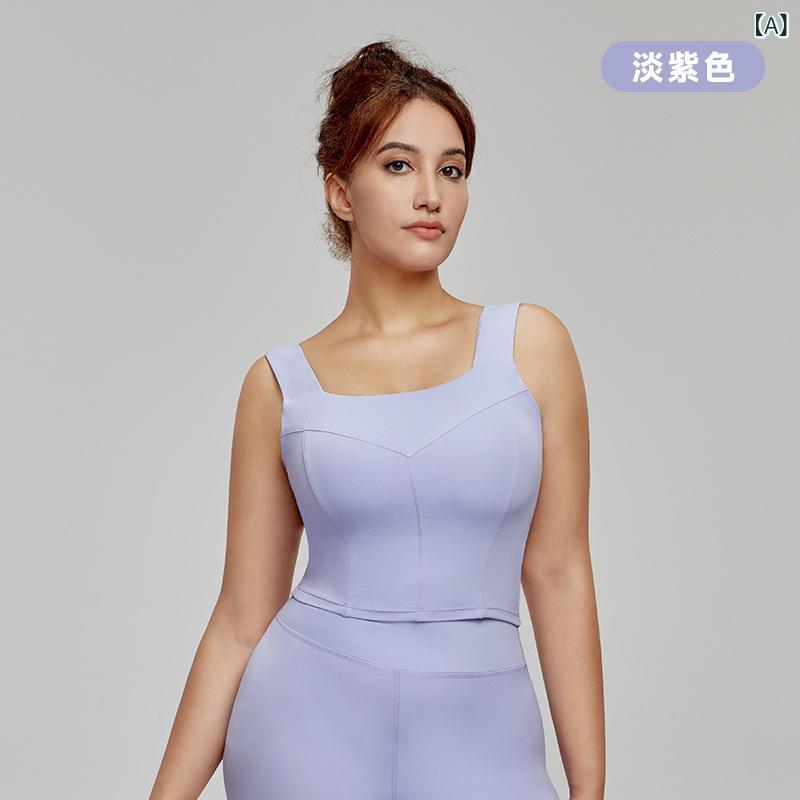 ・カテゴリ: スポーツタンクトップ・スタイル: フィットネス・主な素材: ナイロン80%、スパンデックス20%・機能: スリム見せ、脇胸隠し・フィット: スリム・丈: 腰丈・カラー展開: 淡い紫、ライトブルー、ホワイト、ライトグレー・サイズ...