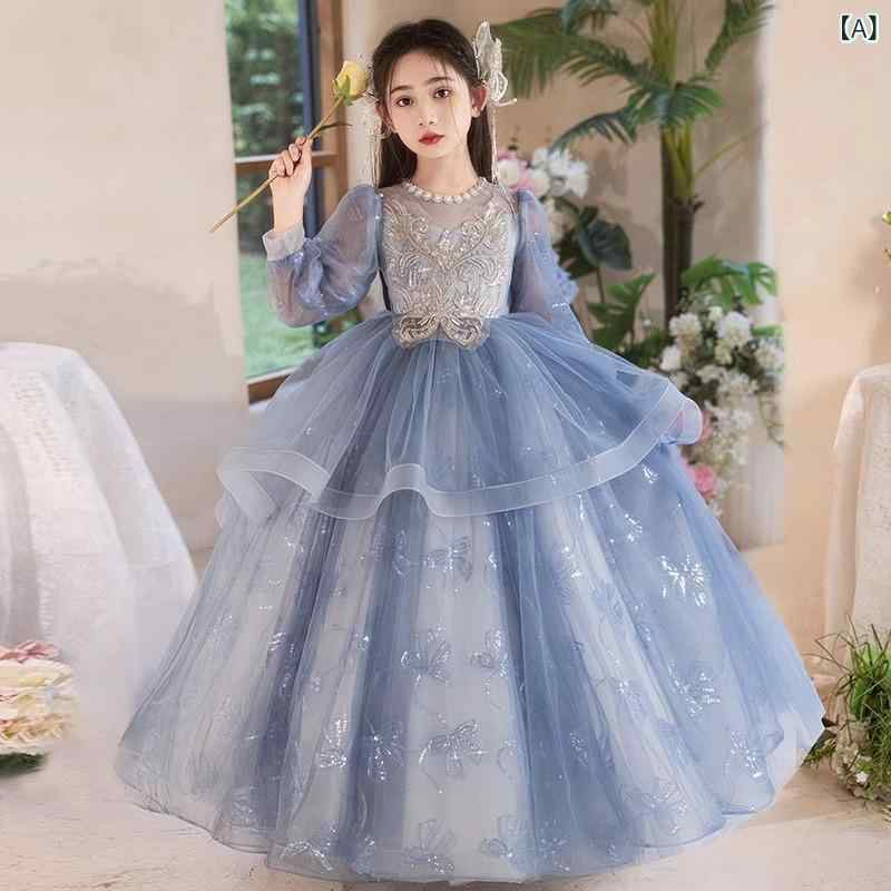 ・カテゴリ: 子供ドレス・スタイル: プリンセス・対象性別: 女の子・主な素材: ポリエステル80%・裏地: ポリエステル30%・生地加工: プリーツ・タイプ: イブニングドレス・カラー展開: 孔雀ブルー、シャンパン、白・サイズ展開: 10...