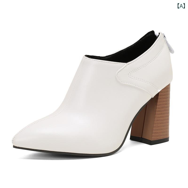 ・カテゴリ: ハイヒール・スタイル: 欧米・対象: 女性・素材: PU・ヒール高: 6-8cm・柄: 無地・カラー展開: 白、赤、黒、黄、深棕、深緑、酒赤、浅緑・サイズ展開: 34、35、36、37、38、39・ヒール形状: 太ヒール・トゥ...