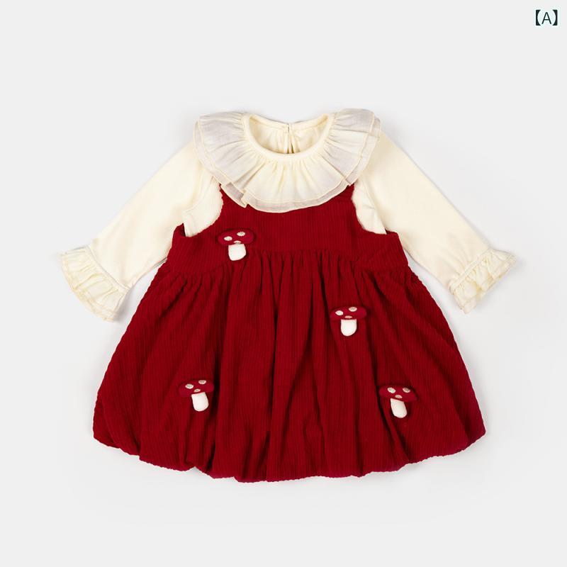 ・カテゴリ: 子供用スカート・対象性別: 女の子・適合年齢: 1～3歳・スタイル: 韓国・スカートタイプ: サスペンダースカート・形状: Aライン・スカート丈: プリンセス・装飾: 立体装飾・柄: 無地・主な素材: 綿44.3%・カラー展開...