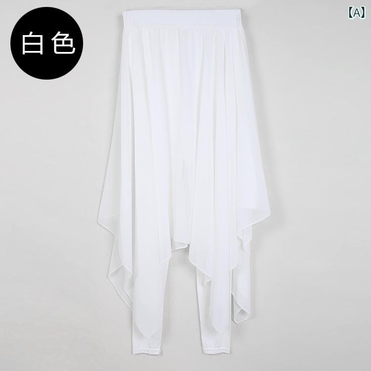 ・カテゴリ: ダンス服・スタイル: 現代舞・柄: 無地・対象: 女性・対象年齢: 成人・主な素材: シフォン（ポリエステル90%）・裏地: モダール90%・カラー展開: 白、赤、黒、宝藍・サイズ展開: S、M、L、XL、XXL、XXXL