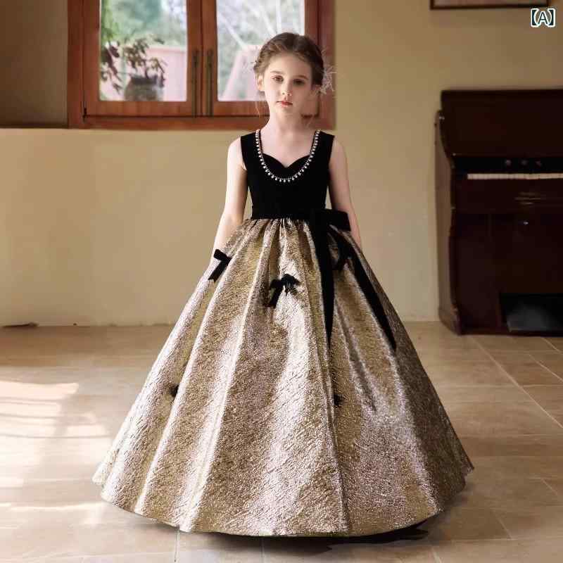 ・カテゴリ: 子供礼服・対象性別: 女の子・年齢層: 3-8歳・スタイル: プリンセス・礼服タイプ: イブニングドレス・主な素材: ポリエステル混紡・裏地素材: ポリエステル50%・加工: 剪毛・基準: B類・カラー展開: ブラック・サイズ...