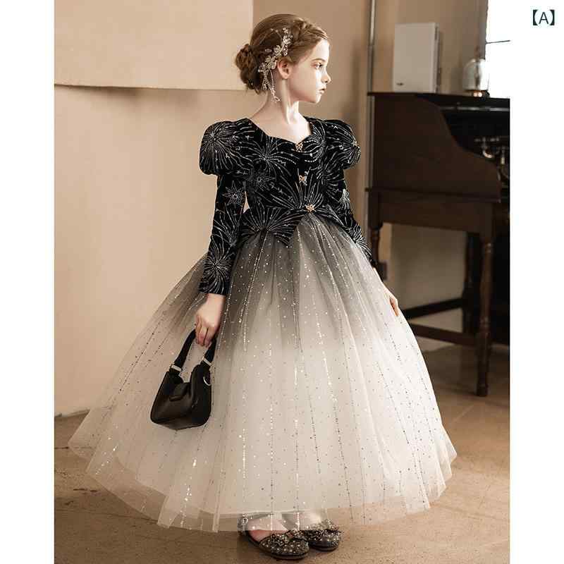 ・カテゴリ: 子供礼服・対象: 女の子・スタイル: プリンセス・主素材: ポリエステル50%・裏地: ポリエステル50%・ドレスタイプ: イブニングドレス・カラー展開: ブラック・サイズ展開: 100cm、110cm、120cm、130cm...