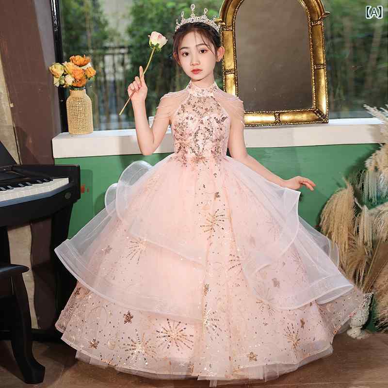 ・カテゴリ: 子供ドレス・対象: 女の子・スタイル: プリンセス・要素: レース、リボン、プリント、チュール・主素材: ポリエステル50%・裏地: ポリエステル50%・基準: B級・タイプ: イブニングドレス・カラー展開: ピンク・サイズ展...