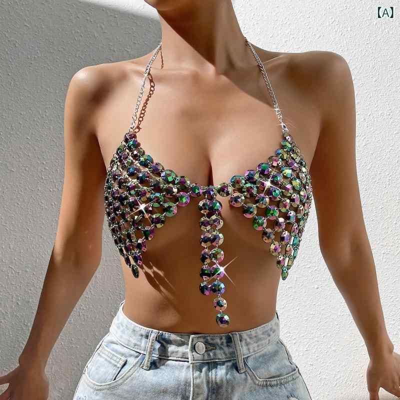 ・スタイル: ハルターネック・シルエット: スリム・: バックレス・主な素材: 宝石・カラー展開: イリデセントカラー、シルバーABカラー・サイズ展開: フリーサイズ・宝石含有率: 80%以上90%未満・スタイルタイプ: 欧米ストリート・対...
