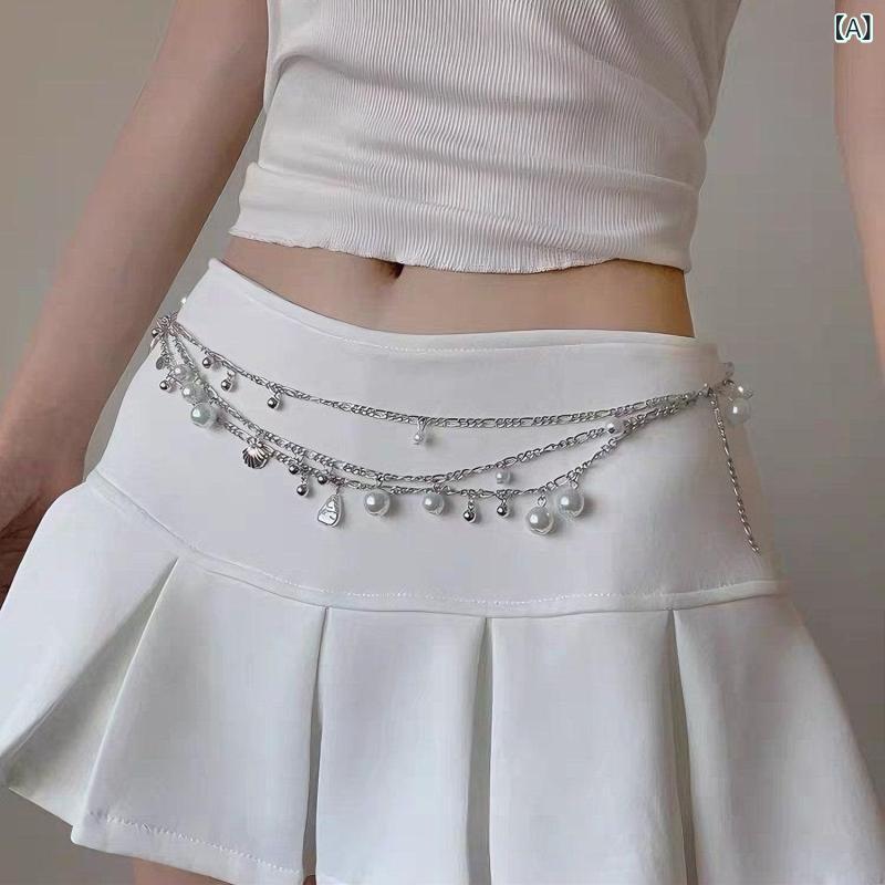 ・カテゴリ: ウエストチェーン・スタイル: スイート・主な素材: 金属・対象性別: 女性・対象年齢層: 青年・装飾: インセット・カラー: 多層貝殻・チェーン本数: ダブル・長さ: 105cm・サイズ: 115cm・幅: 1cm・留め具: ...