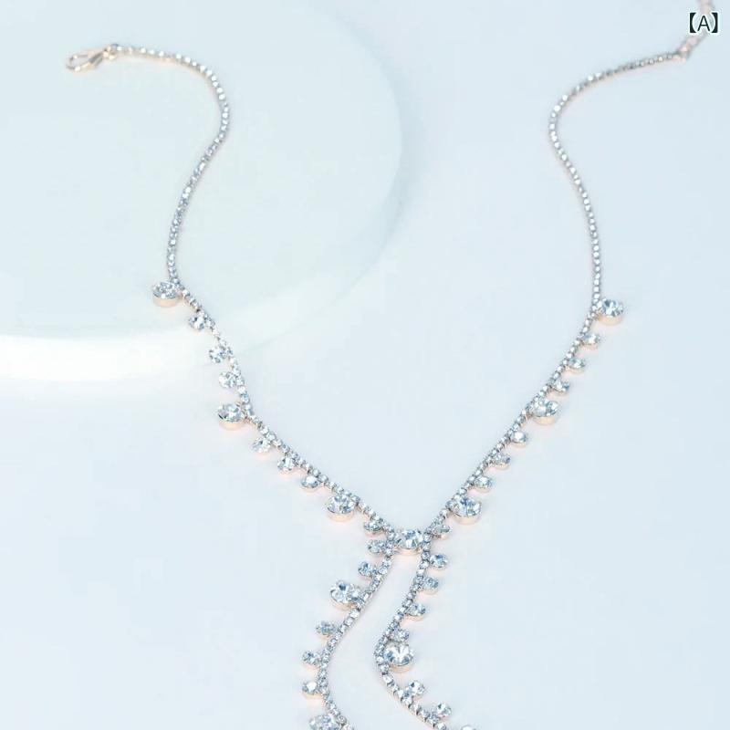 ・カテゴリ: ネックレス・素材: 水晶・水晶種類: 白水晶・形状: 幾何型・チェーンスタイル: O字チェーン・ペンダント素材: ラインストーン・長さ: 51cm-60cm・カラー展開: シルバー、ゴールド・対象: 女性・スタイル: スイート...