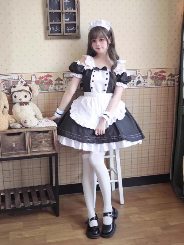 ・カテゴリ: 服装・カラー展開: ブラック・サイズ展開: S、M、L、XL、XXL、XXXL、4XL、5XL・スタイル: ロリータ・スタイルタイプ: 甜美・テーマ: アニメ・用途: コスプレ・主な素材: ポリエステル