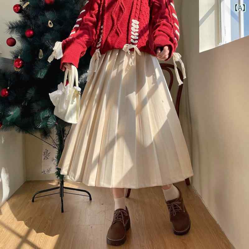 ・カテゴリ: スカート・スタイル: キュート・主な素材: ウール・素材: スパンデックス・柄: 無地・: ラッフル・スカート型: プリーツ・スカート丈: ミドル・流行要素: プリーツ・カラー展開: ベージュ、ピンク・サイズ展開: フリー・伸...