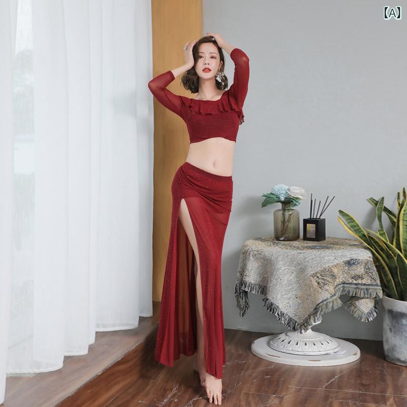 ・カテゴリ: ダンスウェア・スタイル: 現代舞・柄: 無地・対象: 女性・主な素材: スパンコールメッシュ（ポリエステル95%）・裏地: メッシュ（ポリエステル95%）・カラー展開: 赤、紫、黒・サイズ展開: S、M、L、XL、XXL・用途...