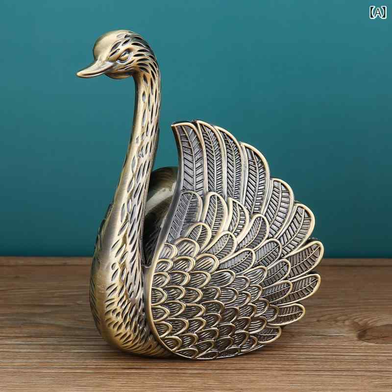 ・主な素材: 金属・カラー展開: 青銅天鵝、紅銅天鵝、青銅彩色天鵝、紅銅彩色天鵝・スタイル: 軽奢