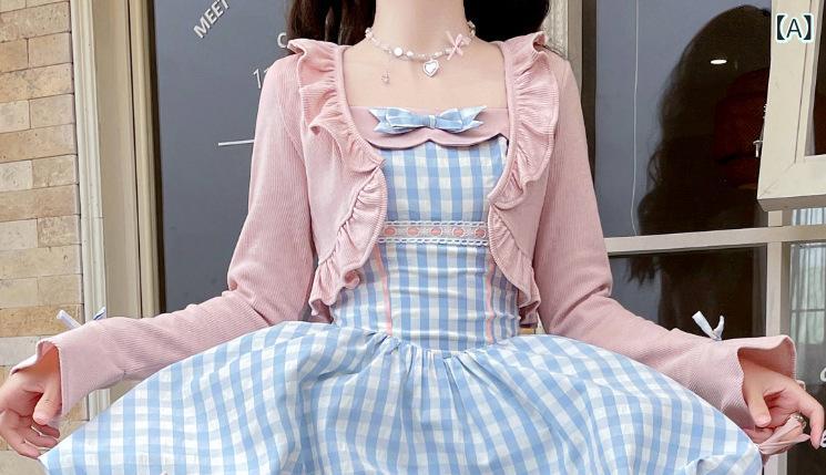 ・カテゴリ: レジャーセット・スタイル: ガーリー・主な素材: 綿・ポリエステル・柄: チェック・装飾: リボン・ディテール: ギャザー・カラー展開: ピンク・サイズ展開: S、M・袖型: プリンセス袖・袖丈: ノースリーブ・対象性別: 女...