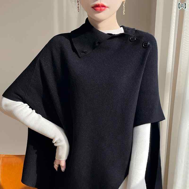 ・性別: 女性・素材: 安迪绒・色展開: ブラック、レッド、チャコール、オートミール・スタイル: シンプル・サイズ展開: M、L・編み方法: 経編・柄: 無地・機能: 遮陽・加工方式: ニット・流行要素: ボタン・款式: プルオーバー