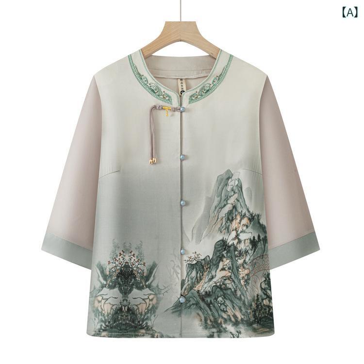 ・カラー展開: グレイッシュブルー、ピンク・サイズ展開: XL、2XL、3XL、4XL、5XL、6XL・主な素材: ポリエステル80～90%、スパンデックス30%以下・スタイル: カジュアル、エレガント通勤・柄: レースプリント