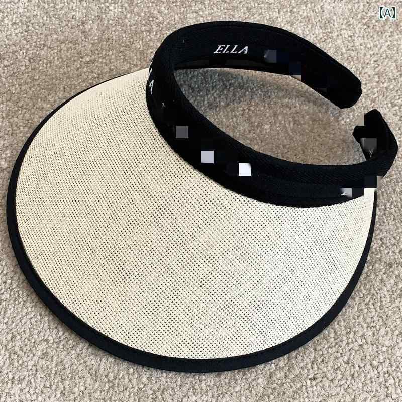 ・カテゴリ: サンバイザー・柄: 英字・つば: ロング・カラー展開: ベージュ、カーキ、ブラック、ピンク、ブルー、オレンジ、パープル、ホワイト・機能: 通気性、日よけ・スタイル: カジュアル・主な素材: ポリエステル11%～20%・加工: 透かし