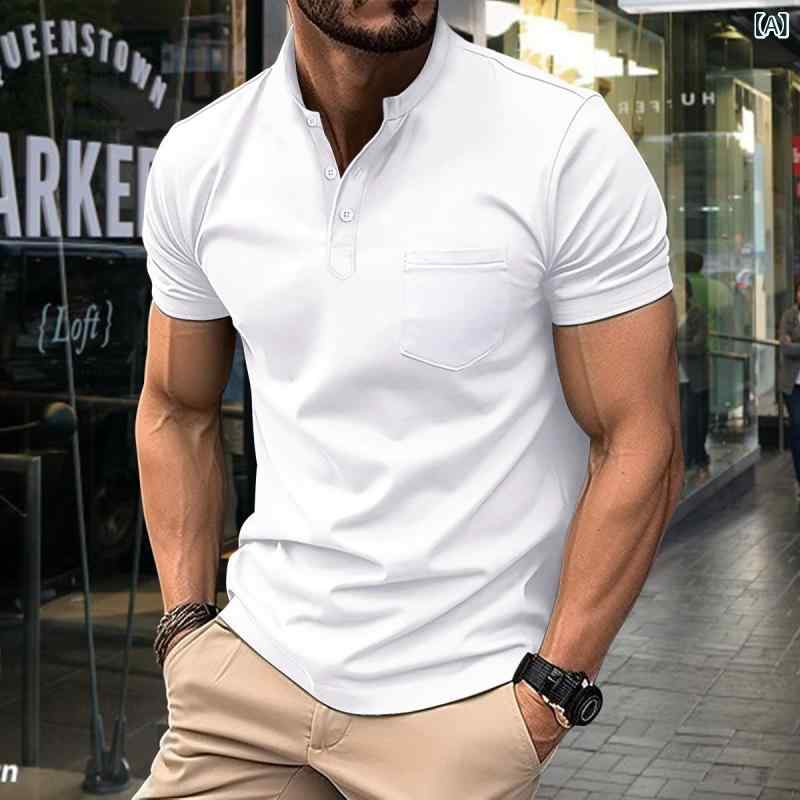 ・カテゴリ: Tシャツ・スタイル: ベーシック・主な素材: ポリエステル90%・柄: 無地・フィット: スリム・対象: ティーン・タイプ: プルオーバー・ネックライン: スタンドカラー・袖丈: 半袖・厚さ: 薄手・着用シーン: カジュアル・...