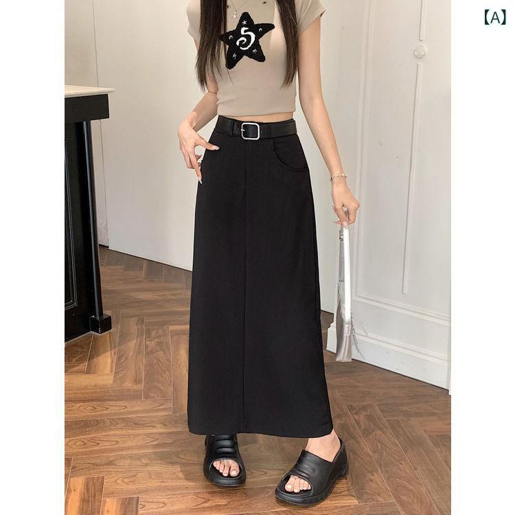 ・カテゴリ: スカート・スタイル: 上品、通勤、エレガント・主な素材: ポリエステル 70～80%・スカートタイプ: Aライン・スカート丈: ミモレ丈・要素: ボタン・伸縮性: ややあり・加工: アイロン不要・カラー展開: ブラック、グレー...