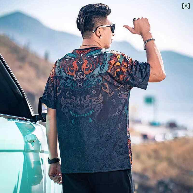 ・カテゴリ: Tシャツ・スタイル: カジュアル・主な素材: ポリエステル96%以上・ネックライン: クルーネック・袖丈: 半袖・袖のタイプ: レギュラー・柄: デビルプリント・: プルオーバー・フィット: ルーズ・生地の厚さ: 薄手・重さ:...