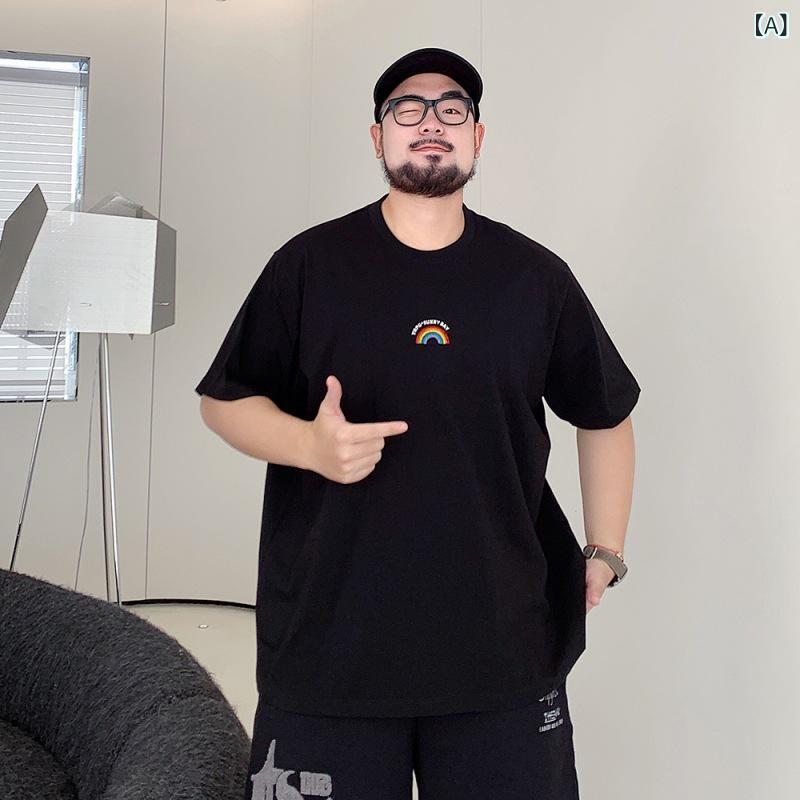 ・カテゴリ: Tシャツ・スタイル: 和風レトロ・主な素材: 綿96%以上・柄: レインボー・シルエット: ルーズフィット・対象: 大きいサイズ・タイプ: プルオーバー・ネックライン: クルーネック・袖丈: 半袖・厚さ: 薄手・用途: デイリ...