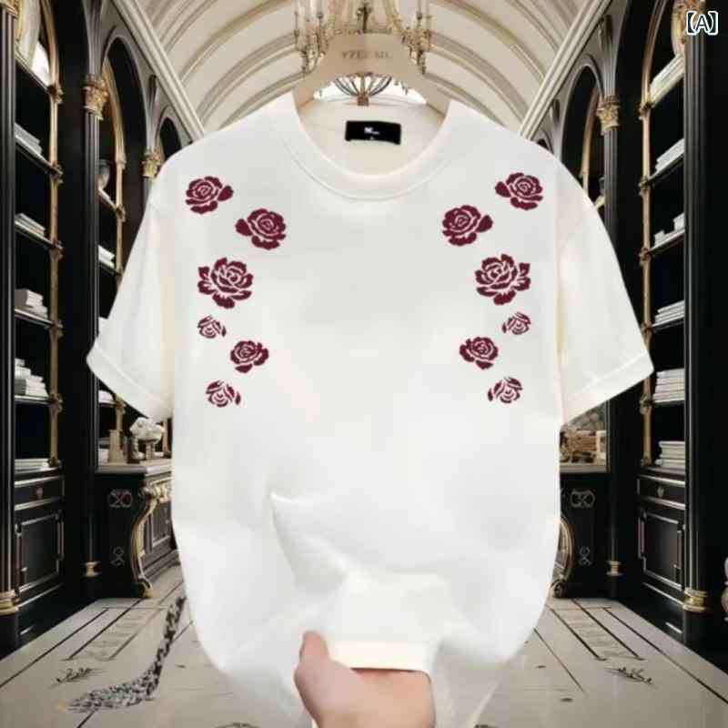 ・カテゴリ: Tシャツ・スタイル: ベーシック・タイプ: プルオーバー・主な素材: 綿96%以上・ネックライン: クルーネック・袖丈: 半袖・袖タイプ: レギュラー・フィット: ルーズ・厚さ: 薄手・重さ: 約220g・柄: 植物小花柄・:...
