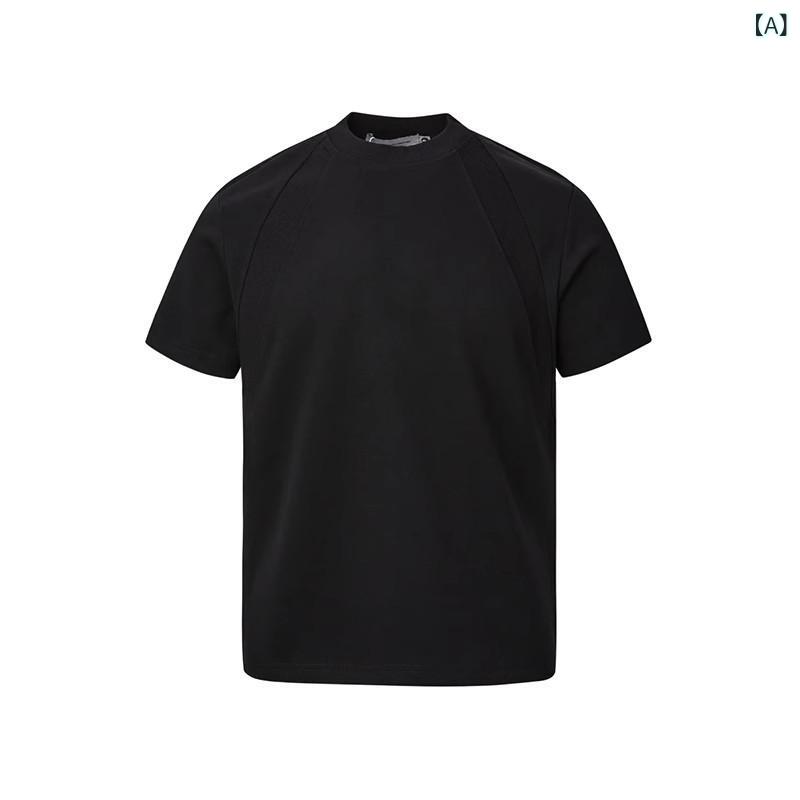 ・カテゴリ: Tシャツ・スタイル: カジュアル、レトロ・主な素材: 綿混紡（綿51%〜70%）・ネックライン: クルーネック・袖丈: 半袖・柄: 無地・カラー展開: ブラック、グレー・サイズ展開: M、L、XL、XXL、3XL、4XL、5X...