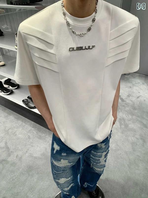 ・カテゴリ: Tシャツ・スタイル: カジュアル・主な素材: ポリエステル51〜70%・ネックライン: クルーネック・袖丈: 半袖・袖タイプ: レギュラー・柄: 英字、幾何学模様・シルエット: ルーズフィット・厚さ: 標準・重さ: 約250g...