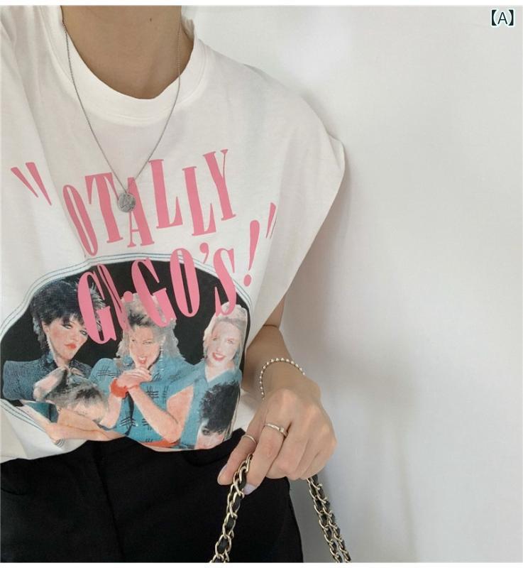 ・カテゴリ: Tシャツ・スタイル: ストリートカジュアル・主な素材: ポリエステル 90-95%・ネックライン: クルーネック・袖丈: ノースリーブ・柄: アニメ・キャラクター・カラー展開: ホワイト、ピンク、ダークグレー・サイズ展開: M...