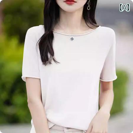 ・カテゴリ: Tシャツ・スタイル: プルオーバー・主な素材: 綿95%以上、麻・ネックライン: ボートネック・袖丈: 半袖・袖タイプ: レギュラー・フィット: ルーズフィット・柄: 無地・テイスト: フェミニン、ガーリー・カラー展開: オフ...