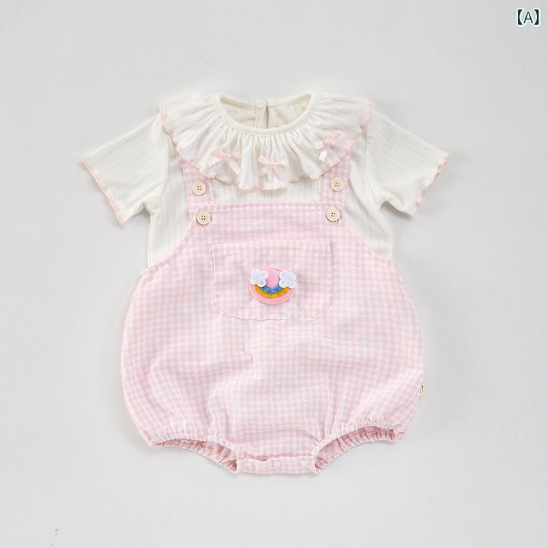 ・カテゴリ: キッズセットアップ・対象: 女の子・スタイル: スウィート・セットアップ: パンツ・セット構成: 2点セット・対象年齢: 1〜3歳・袖丈: 半袖・パンツ丈: ショート丈・生地の厚さ: 薄手・柄: チェック・: キュート、リボン...
