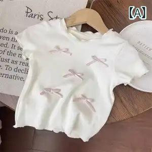 ・カテゴリ: キッズセットアップ・性別: 女の子・スタイル: カジュアル・セット点数: 2点・セット内容: 服・対象年齢: 8歳以上・袖丈: 半袖・生地加工: 柔軟処理・厚さ: 薄手・柄: チェック・要素: 蝶結び、プリント・主な素材: 再...