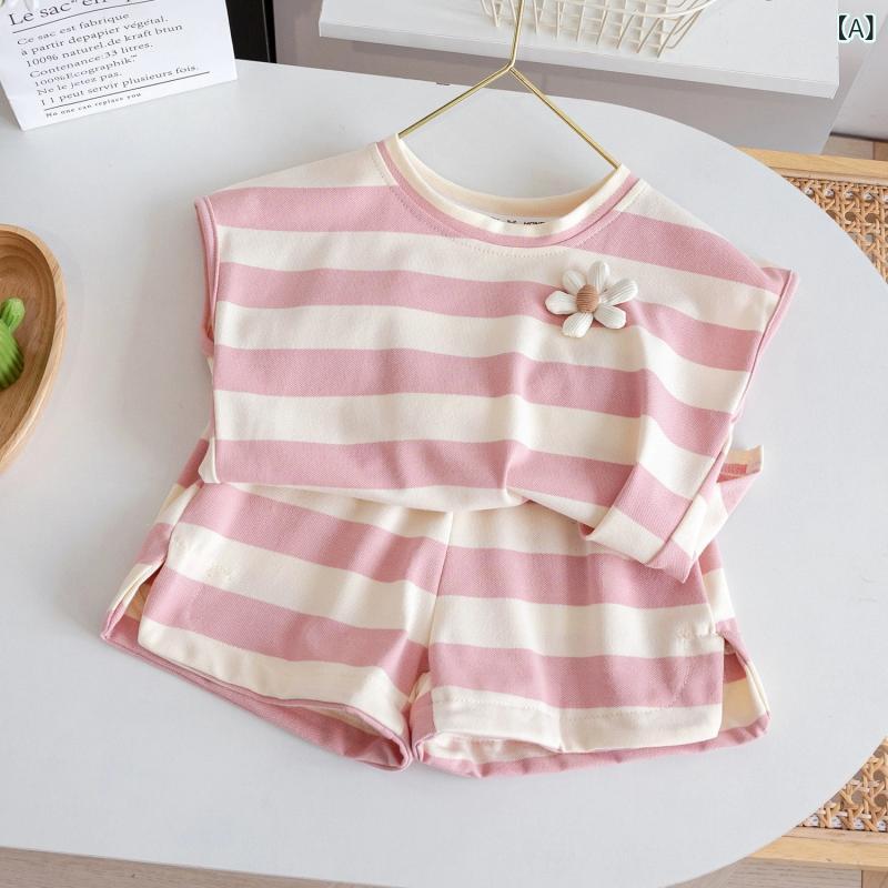 ・カテゴリ: 子供服セット・性別: 女の子・スタイル: 韓国・セット内容: パンツセット・セット枚数: 2点セット・対象年齢: 3〜8歳・袖丈: ノースリーブ・フード: なし・パンツ丈: ショート・生地加工: 柔軟加工・厚さ: 薄手・柄: ...