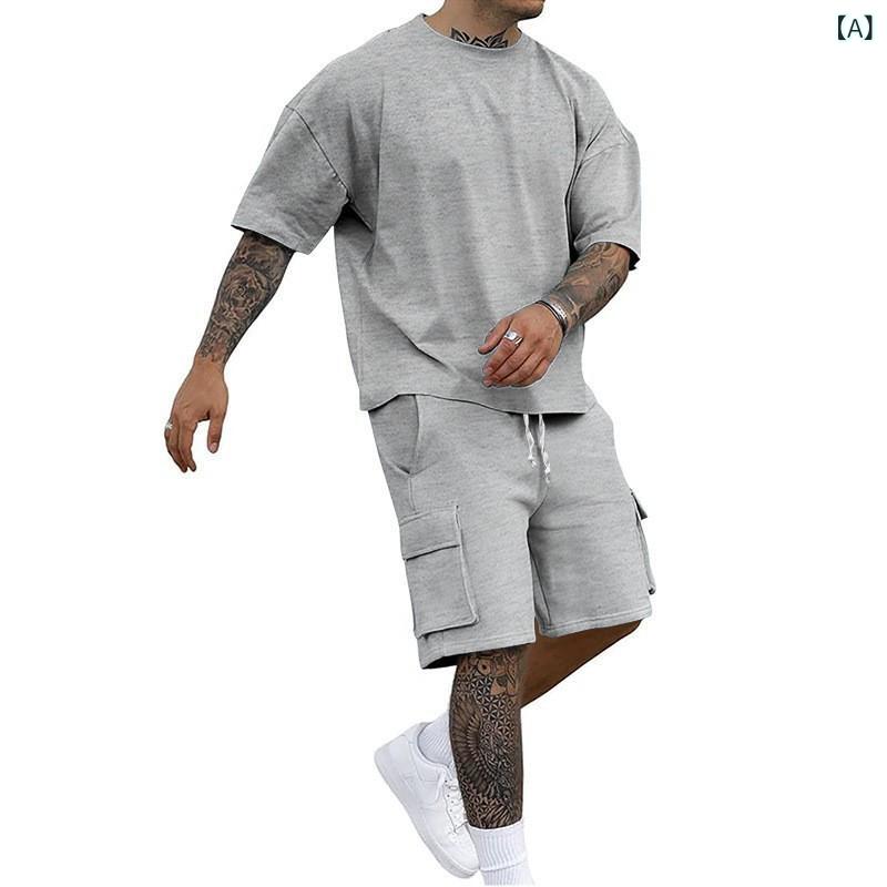 ・カテゴリ: メンズカジュアルセットアップ・スタイル: スポーツカジュアル・トップススタイル: Tシャツ・袖丈: 半袖・パンツ丈: ショート・厚さ: 普通・主な素材: ポリエステル・生地: 化学繊維混紡・シーン: カジュアル・カラー展開: ...