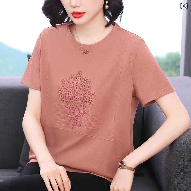 ・カテゴリ: Tシャツ・スタイル: 通勤、エレガント・デザイン: プルオーバー・シルエット: Aライン・素材: 綿30%〜50%未満・ネックライン: クルーネック・袖丈: 半袖・柄: プリント・着丈: 約50cm〜65cm・カラー展開: ダ...