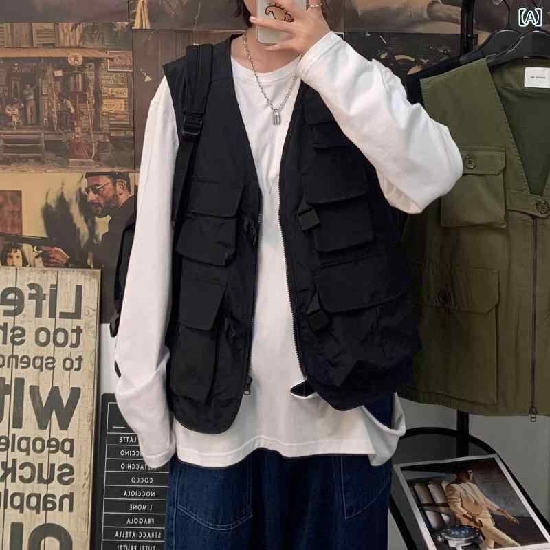・カテゴリ: 中綿ベスト・スタイル: 韓国・フィット: ゆったり・ネックライン: スタンドカラー・前立て: ジップアップ・厚さ: 標準・柄: ストライプ・主な素材: ポリエステル・裏地素材: ポリエステル・用途: カジュアル・対象: 男性・...