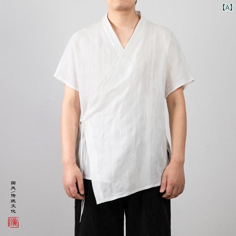 ・スタイル: 中国風・主な素材: 綿・デザイン: ジャガード・加工: ウォッシュ加工・シーン: カジュアル・性別: 男性・カラー展開: ホワイト、ブラック、ネイビー・サイズ展開: M、L、XL、XXL、3XL、4XL