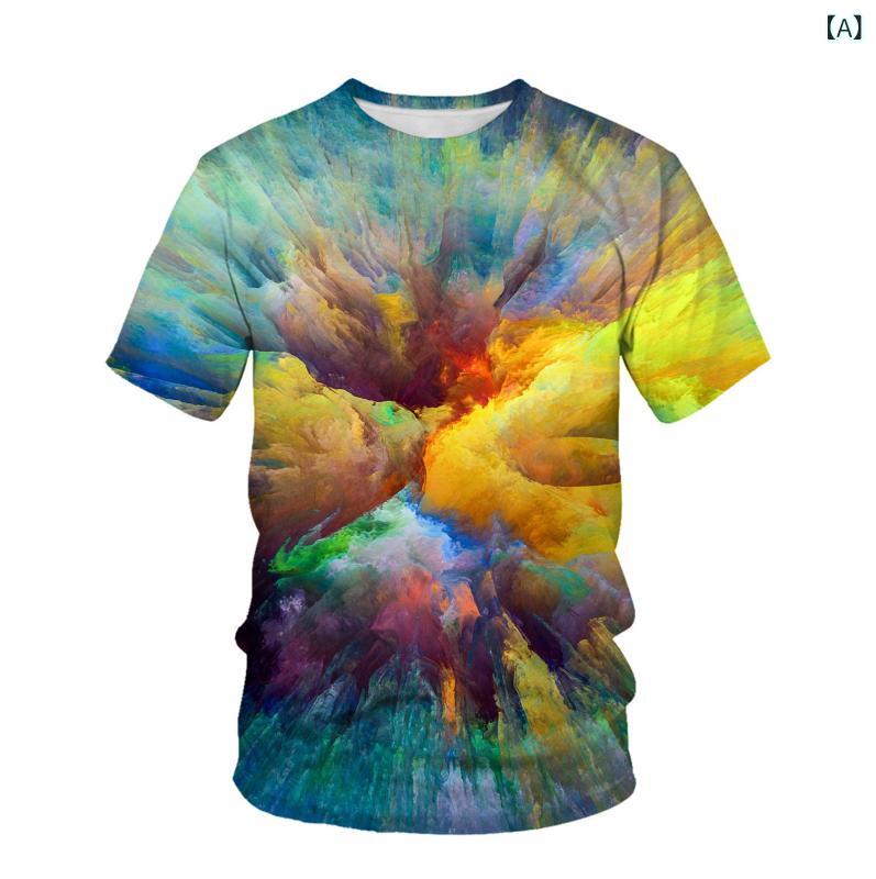 ・カテゴリ: Tシャツ・スタイル: 欧米・タイプ: プルオーバー・主な素材: アセテート繊維92%・生地: バーズアイ・ネックライン: クルーネック・袖丈: 半袖・袖タイプ: レギュラー・柄: グラフィティ・デザイン詳細: プリント・フィッ...
