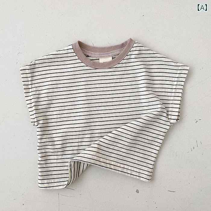 ・カテゴリ: キッズTシャツ・性別: ユニセックス・スタイル: 韓国・袖丈: 半袖・対象年齢: 1〜3歳・生地加工: 柔軟加工・柄: ストライプ・要素: スポーツ・主な素材: 綿95%・ネックライン: クルーネック・機能: 吸湿速乾・カラー...