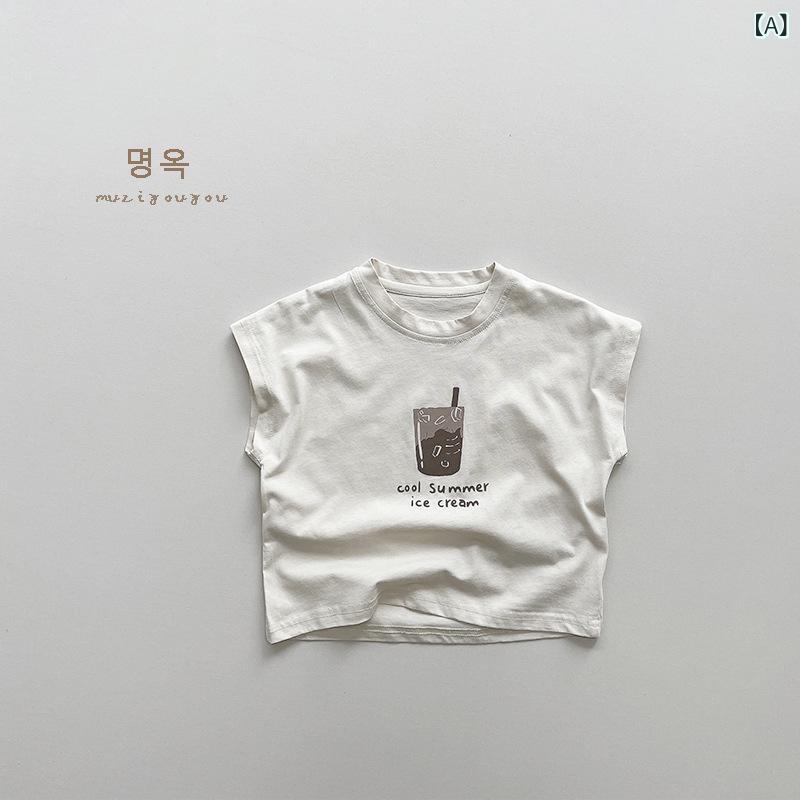 ・カテゴリ: キッズTシャツ・性別: ユニセックス・スタイル: 韓国・フード: なし・袖丈: ノースリーブ・対象年齢: 1〜8歳頃・生地加工: 柔軟加工・柄: カートゥーン・要素: カートゥーン、可愛い・主な素材: 綿95%・規格: A類・...