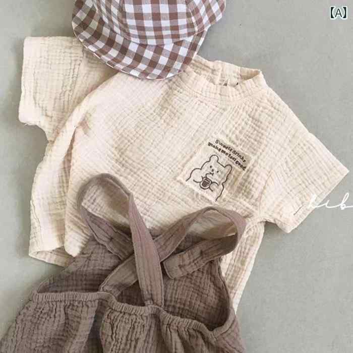 ・カテゴリ: キッズTシャツ・対象性別: 女の子・対象年齢: 1〜3歳・スタイル: 韓国・: トレンド・主な素材: 綿95%・生地加工: 柔軟加工・ネックライン: クルーネック・袖丈: 半袖・柄: 無地・カラー: 米黄色・身長展開: 66c...