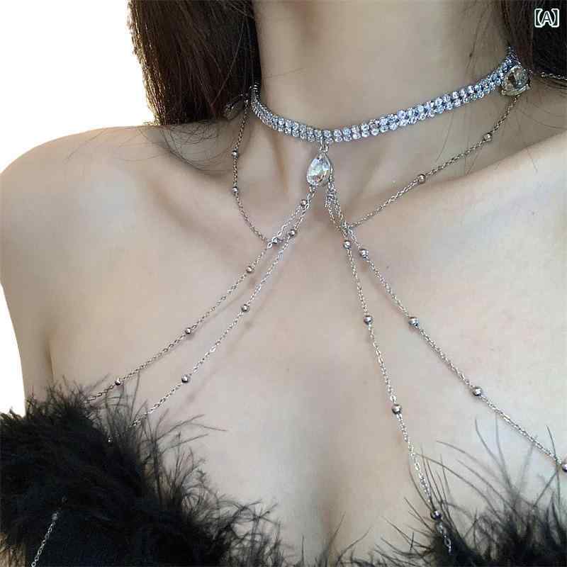 ・カテゴリ: ボディチェーン・対象: 女性向け・素材: ラインストーン・加工: 象眼細工・装飾素材: 合金、人工宝石・半貴石・モチーフ: リーフ・ギフトシーン: 結婚式、旅行記念、社内イベント