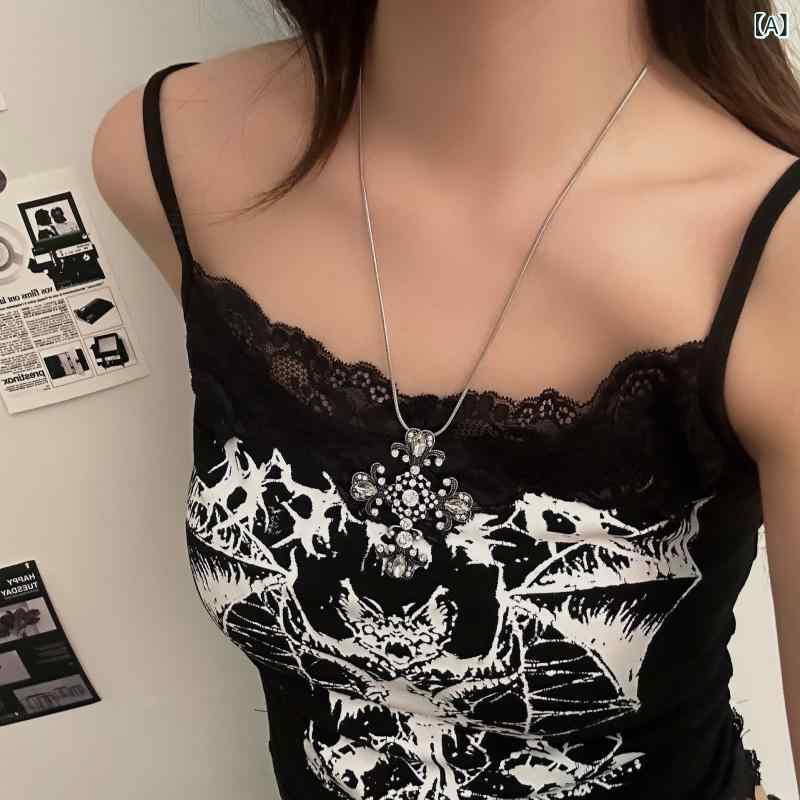 ・カテゴリ: ネックレス・スタイル: 甘辛ミックス・スタイルカテゴリ: 個性派トレンド・素材: 合金・ペンダント素材: 合金・加工: 電鍍・: 幾何学模様・柄: 十字架・チェーンスタイル: 通常チェーン・周長: 51cm～60cm・重さ: ...