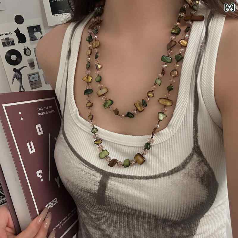 ・カテゴリ: ネックレス・スタイル: ・スタイルカテゴリ: 個性的・主な素材: シェル・ペンダント素材: シェル・加工: 電鍍・: 幾何学・チェーンスタイル: レギュラーチェーン・長さ: 81cm以上・カラー: シェル・重さ: 約75g・対...