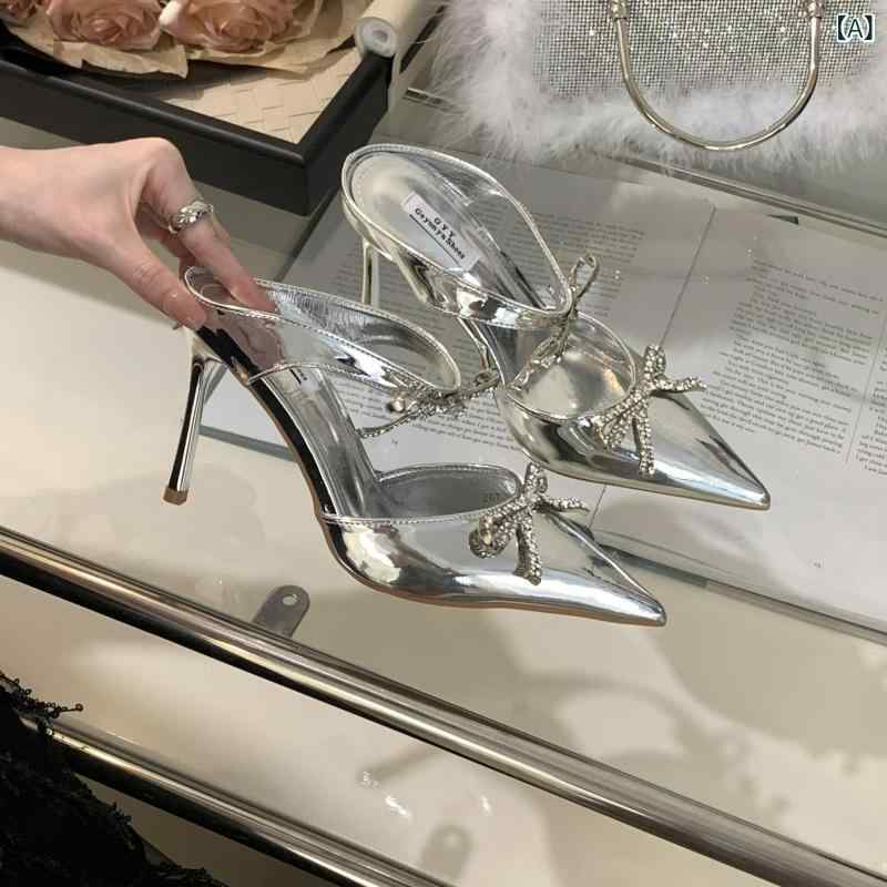 ・カラー展開: シルバー・ヒール高: 9cm、7cm・サイズ展開: 35, 36, 37, 38, 39, 40・アッパー素材: PU・スタイル: 欧米風・つま先形状: ポインテッドトゥ・ソール素材: ゴム・裏地素材: PU