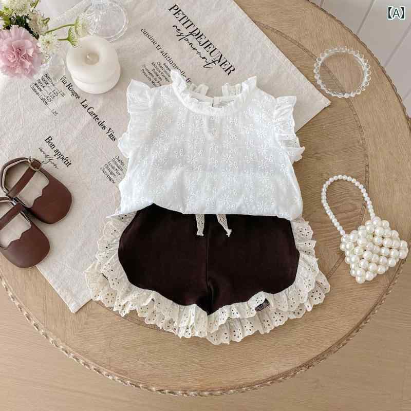 ・カテゴリ: 子供服セット・性別: 女の子・スタイル: 韓国・セット内容: パンツセット・セット点数: 2点セット・対象年齢: 1〜3歳 (80〜100cm)・袖丈: ノースリーブ・パンツ丈: ショートパンツ・生地加工: 柔軟加工・厚さ: ...
